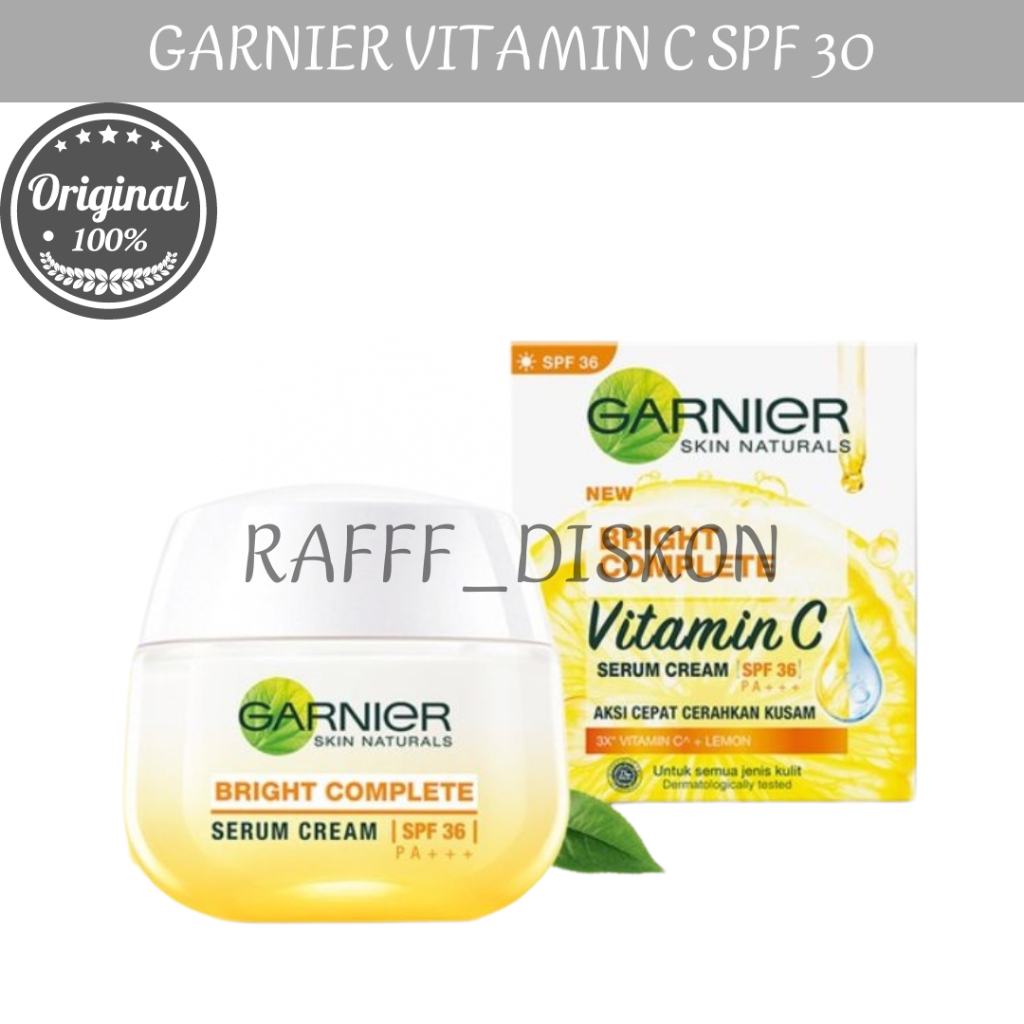 Jual GARNIER Bright Complete Vitamin C Serum Cream SPF 36 PA +++ 50 ml | Shopee Indonesia