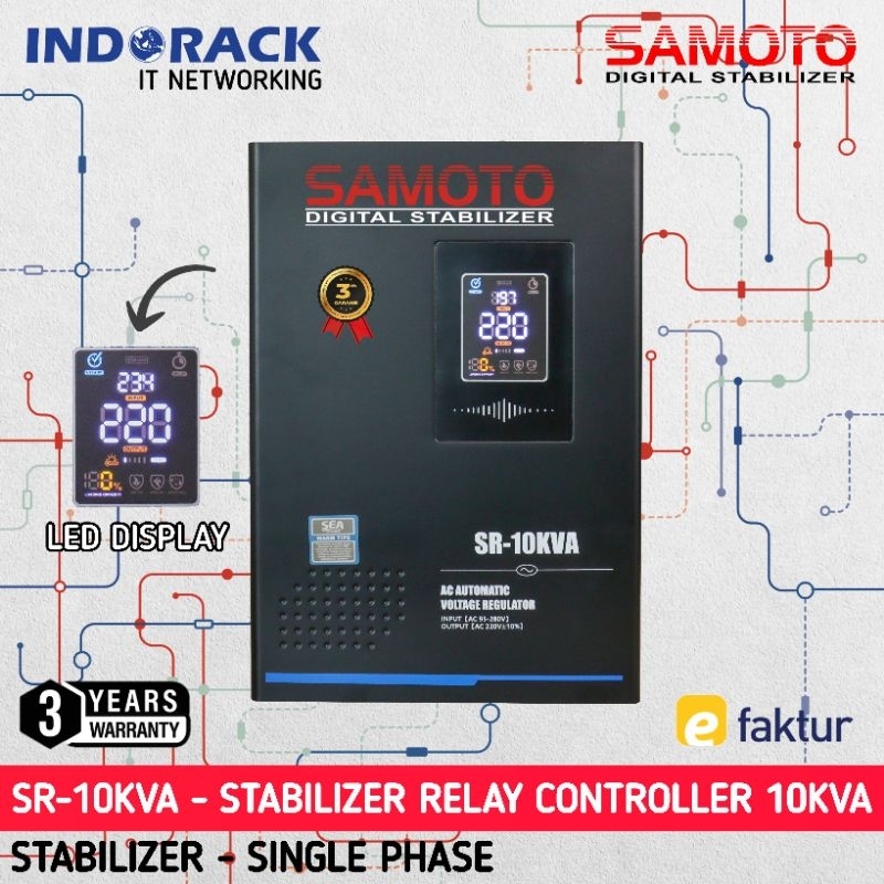 Jual SR-10KVA STABILIZER SAMOTO RELAY CONTROLLER 10KVA AVR STAVOLT ...