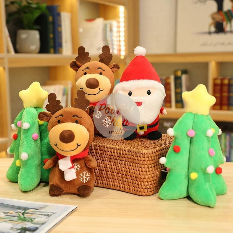 Jual Boneka Natal Christmas Doll Karakter Santa Rusa Pohon Natal Hadiah ...