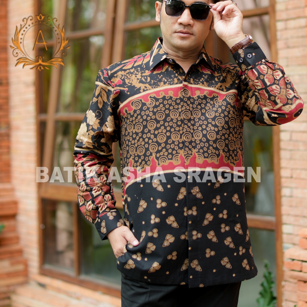 Jual Batik asha - Kemeja batik regular - Motif Anggada - Warna Hitam ...