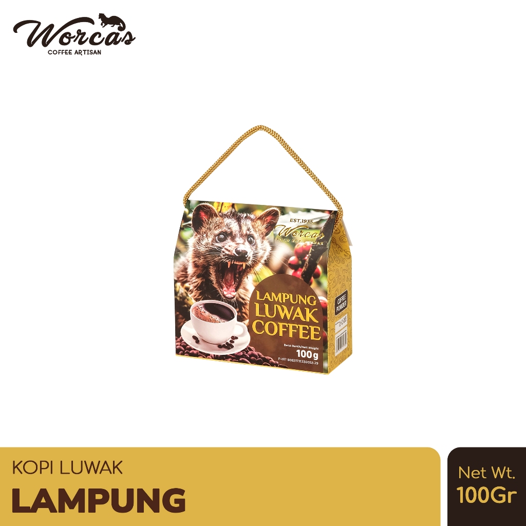 Jual WORCAS Lampung Luwak Coffee 100gr | Coffee Powder | Shopee Indonesia