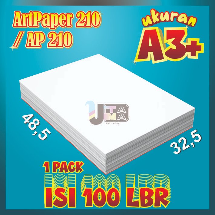 Jual Art Paper 210 gsm A3 Plus harga per 100 lembar & 200 lembar ...