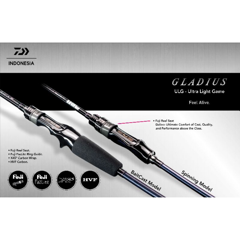 Jual JORAN BC & SPINNING DAIWA GLADIUS ULG FUJI FAZLITE | Shopee Indonesia