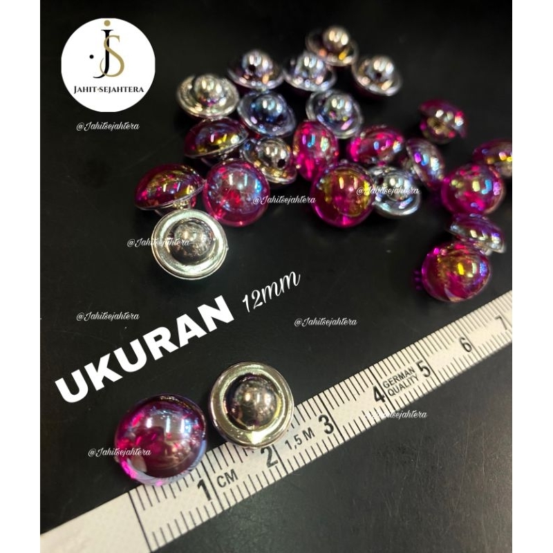 Jual Kancing Jamur Pelangi AB 12MM ( 50 Pcs ) | Shopee Indonesia