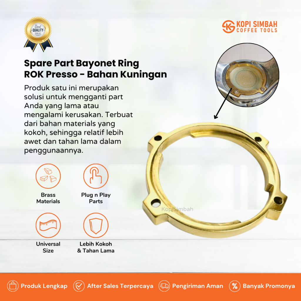 Jual Spare Part Bayonet Ring Rok Presso Bahan Kuningan Kokoh Tempat ...