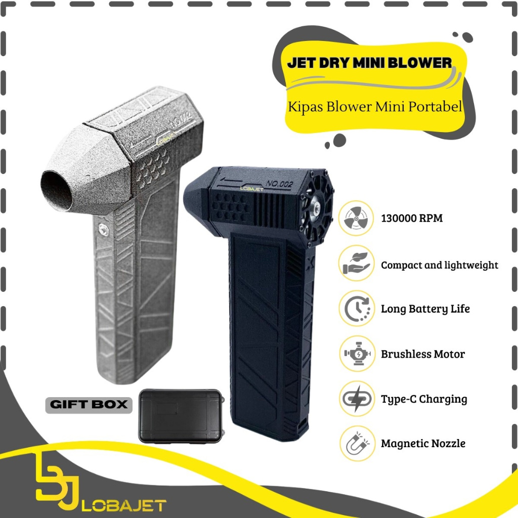 Jual LOBAJET Mini Turbo Jet Dry Blower Duct Fan 130000 RPM - Kipas ...