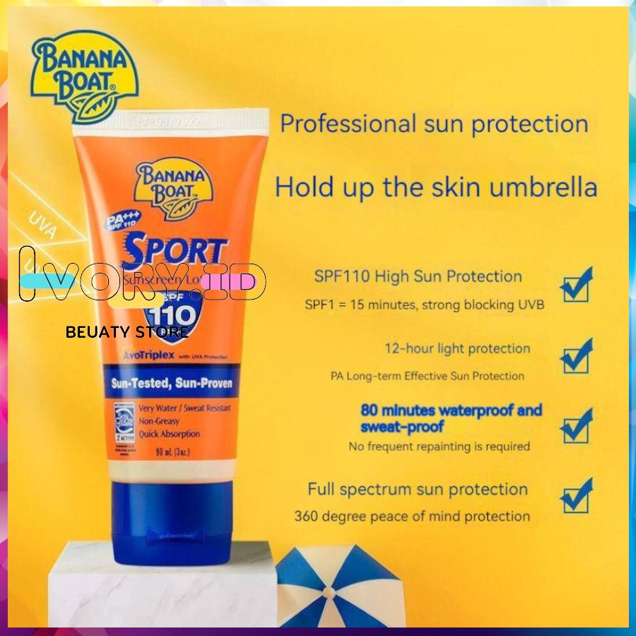 Jual IVO - BANANA BOAT ultra sport Sunscreen SPF110+++ Lotion Sunblock ...