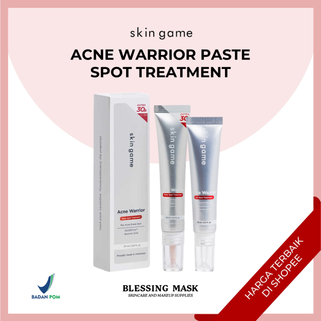 Jual Skin Game Acne Warrior Paste Spot Treatment - 20mL | Skin Game ...