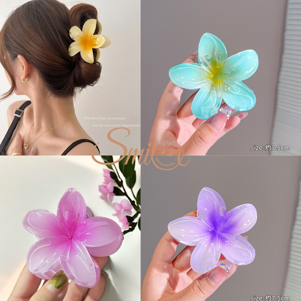 Jual IWS JEPIT RAMBUT MODEL KAMBOJA BESAR UKURAN 8 CM /JEDAI RAMBUT BUNGA /JEPIT RAMBUT KAMBOJA ...