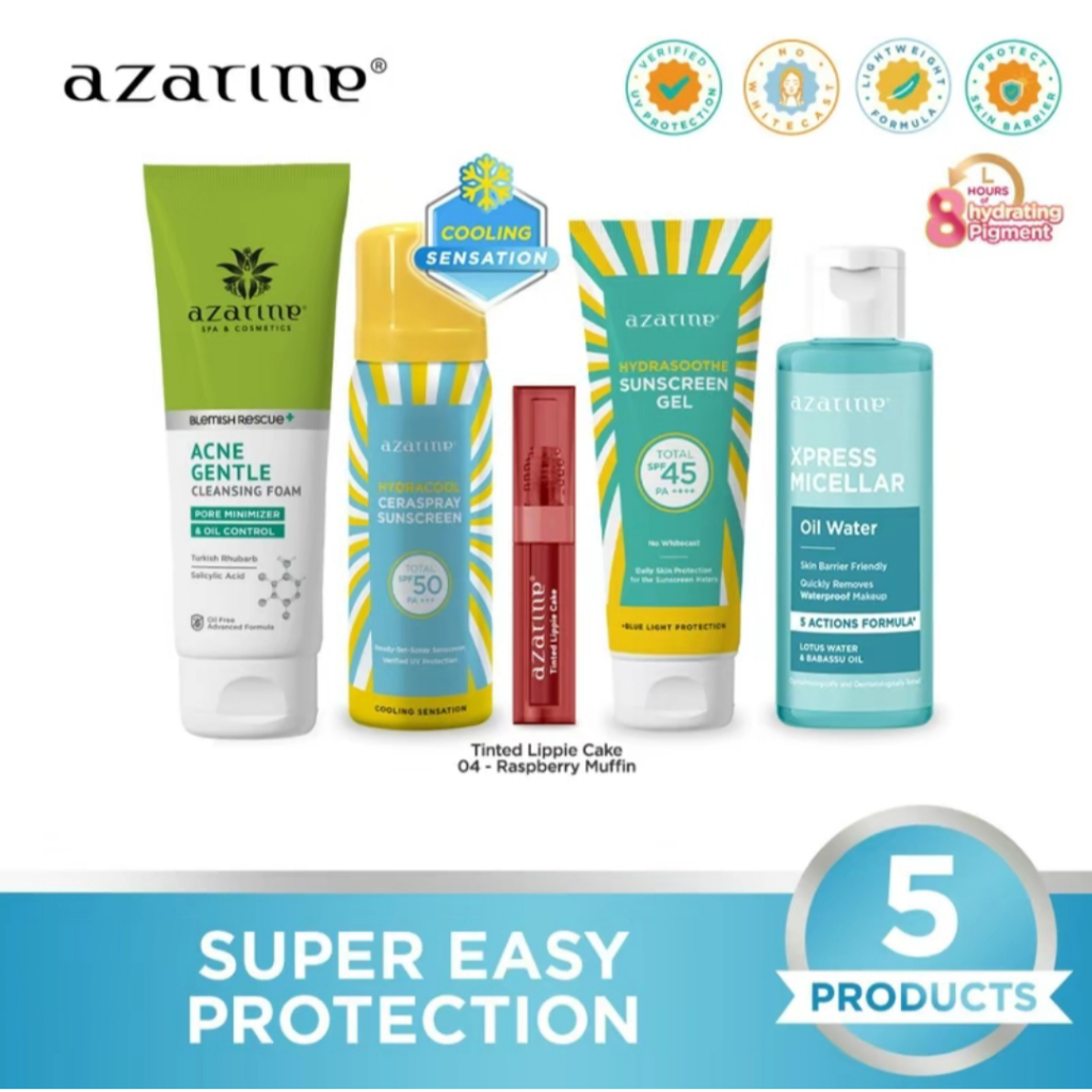 Jual Azarine Super Easy Protection Bundle Sunscreen Spray SPF 50 PA ...