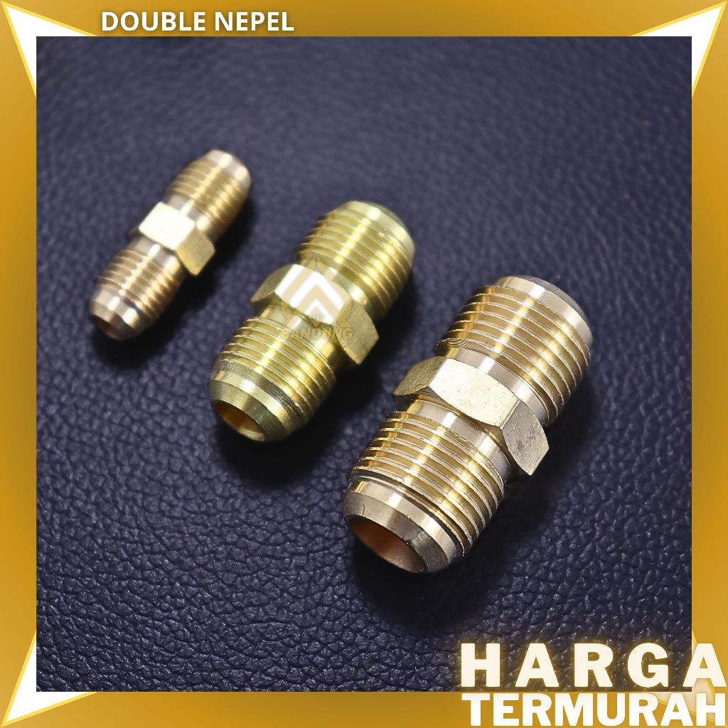 Jual NEPEL TENGAH AC | NUT 1/4 INCH | DOUBLE NEPEL UKURAN 1/4 | SAMBUNGAN PIPA AC DOUBLE-ASWIN ...