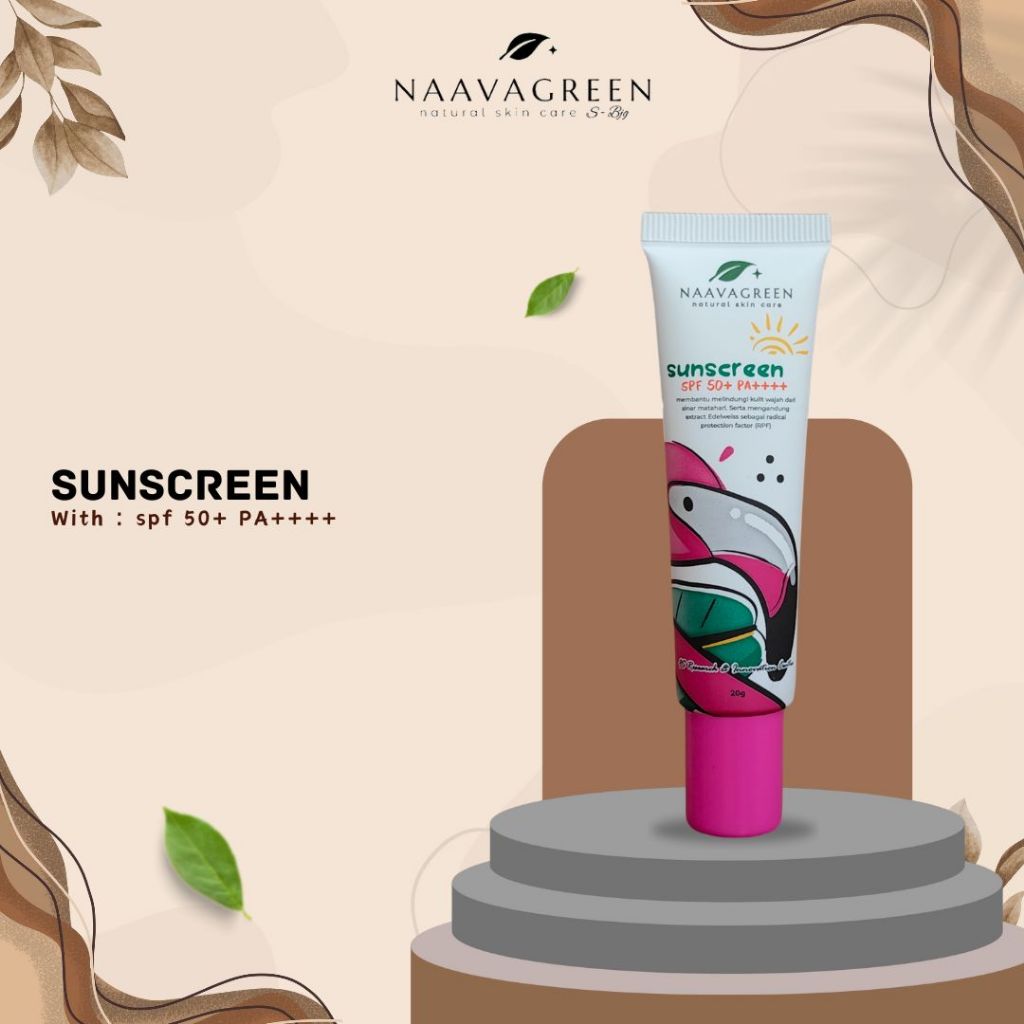 Jual Naavagreen Sunscreen Chemical SPF 50 PA+++ - Melindungi dari Sinar ...