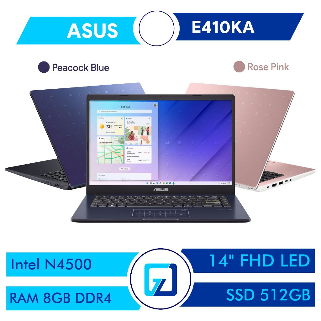 Jual Asus E410KA Intel N4500 RAM 8GB SSD 512GB 14"FHD Windows 11 OHS ...