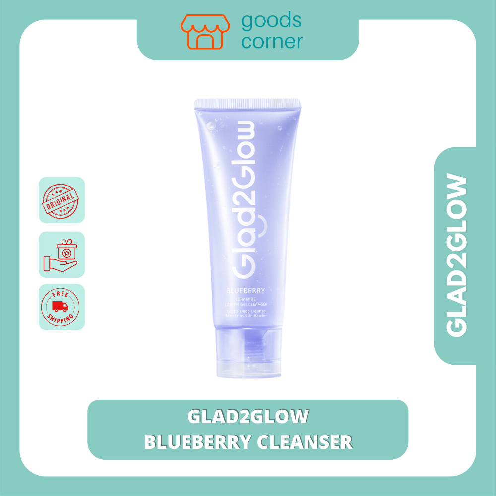 Jual GLAD2GLOW - G2G Blueberry Ceramide Low pH Gel Cleanser - Sabun ...