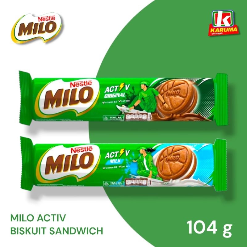 Jual Milo Sandwich Biscuit 104g Rasa Original & Milk | Biskuit Sandwich ...