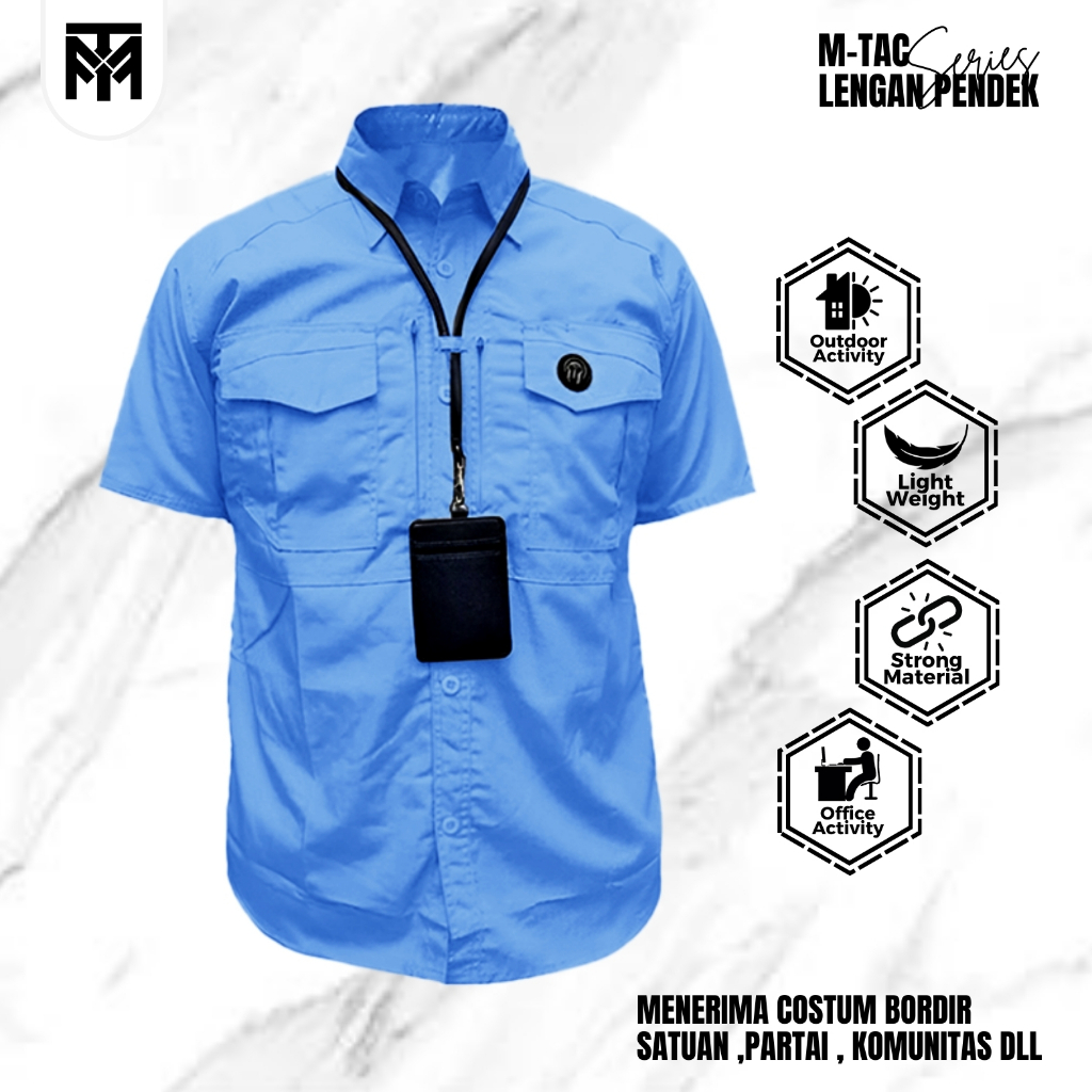 Jual Kemeja Tactical M-TAC Lengan Pendek Pria Baju Kerja PDL Lapangan Outdoor Kantor Dinas ...