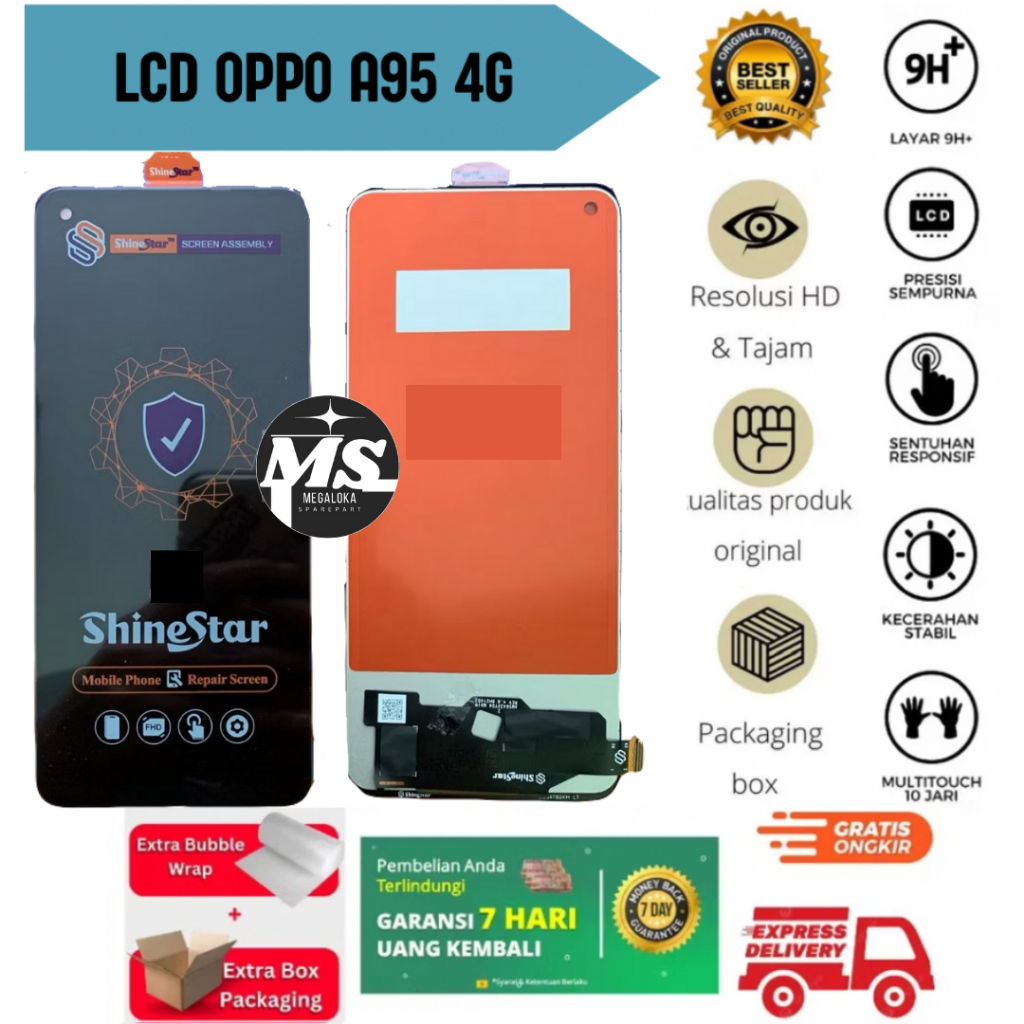 Jual LCD + TOUCHSCREEN OPPO A95 4G SHINE STAR GRATIS LEM DAN OBENG ...