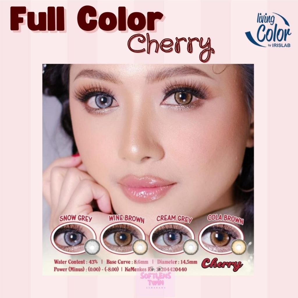 Jual SOFTLENS MINUS FULL COLOR CHERRY PLANO & MINUS by LIVING COLOR ...