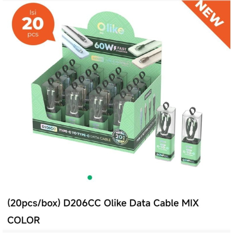Jual ( 1PCS ) kabek data OLIKE D206M MICRO 2.4A D206C TYPE-C 3A D206L ...