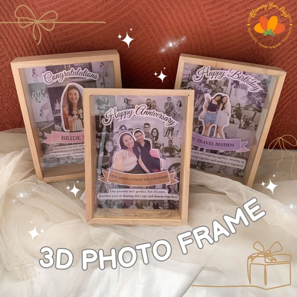 Jual bloomingyourdays Scrapframe 3D bingkai foto kado ulangtahun ...