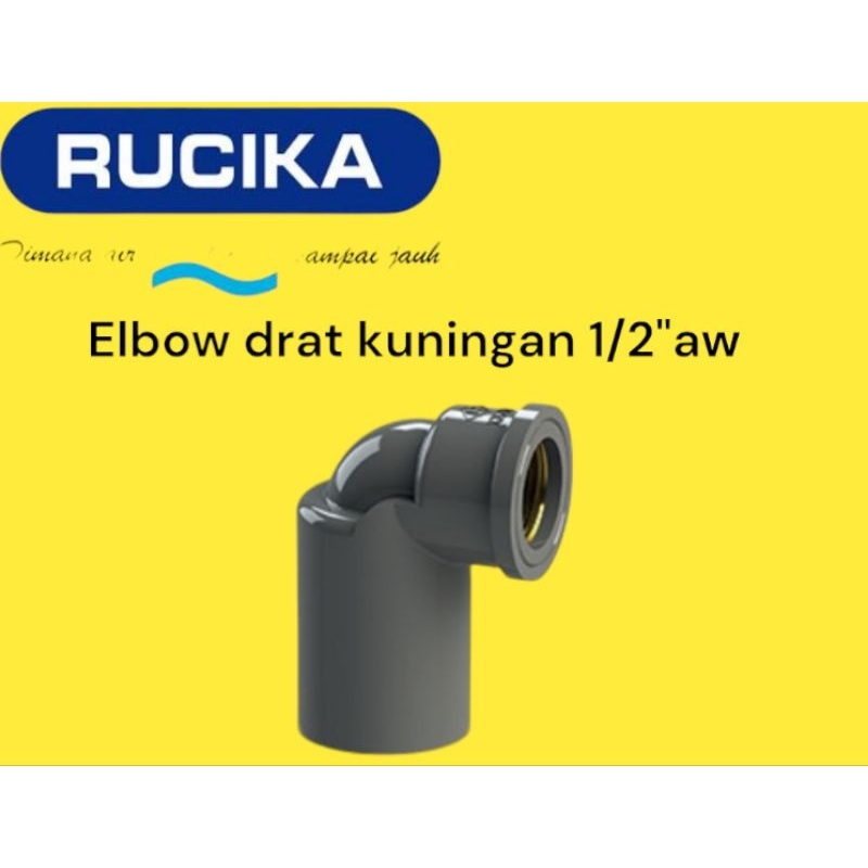 Jual (Rucika)Elbow drat / Keni Drat Dalam kuningan Rucika 1/2" aw | Shopee Indonesia