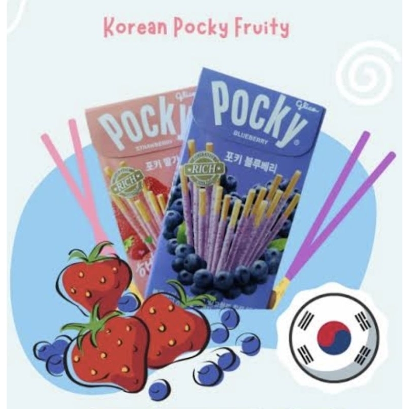 Jual Pocky Blueberry - Pocky Strawberry - Original Korea | Shopee Indonesia