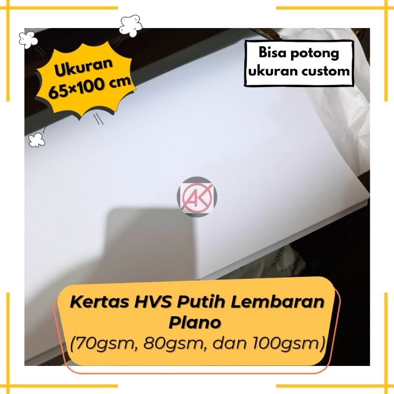 Jual Kertas HVS Putih PaperPlus Ukuran 65 x 100cm (Bisa potong ukuran ...