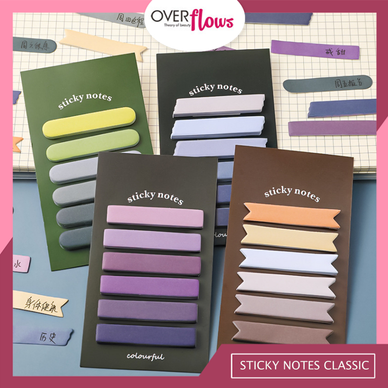 Jual OVERFLOWS.ID STICKY NOTES CLASSIC RETRO ESTETIK KERTAS DECO ...