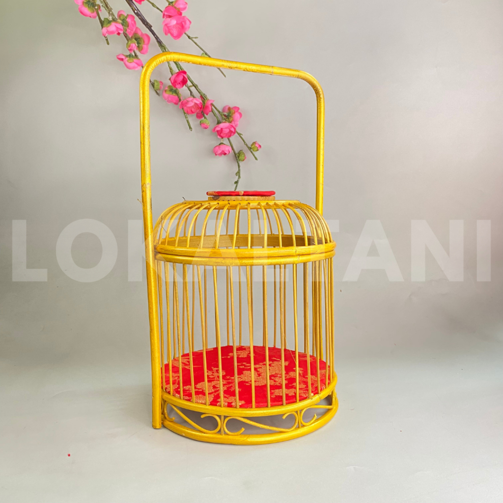 Jual Keranjang Bambu Imlek Model Sangkar Burung/ Keranjang Seserahan ...