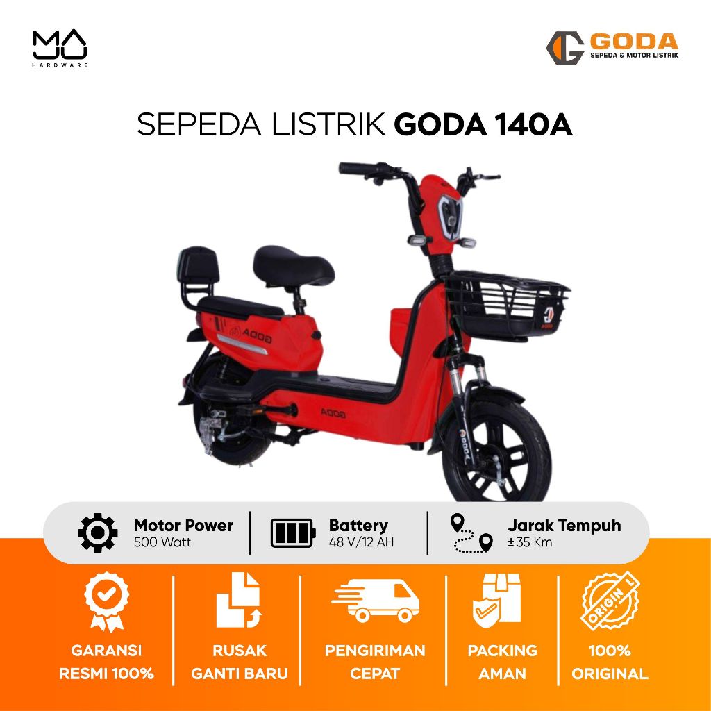 Jual Sepeda Listrik GODA 140A 550 Watt Terbaru Original - Garansi Resmi ...
