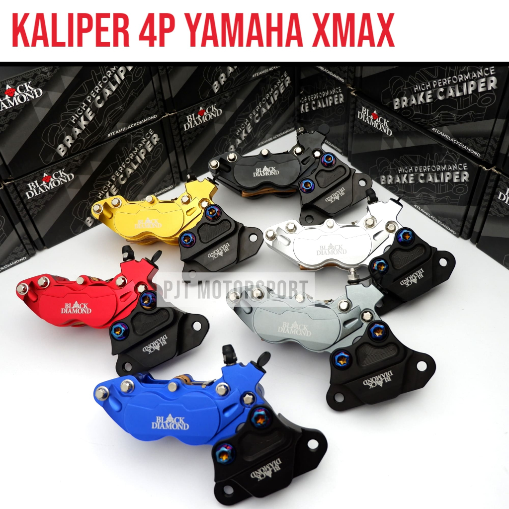 Jual KALIPER DEPAN AXIAL 4P 4 PISTON YAMAHA XMAX ORIGINAL BLACK DIAMOND | Brake Kaliper Axial 4P ...