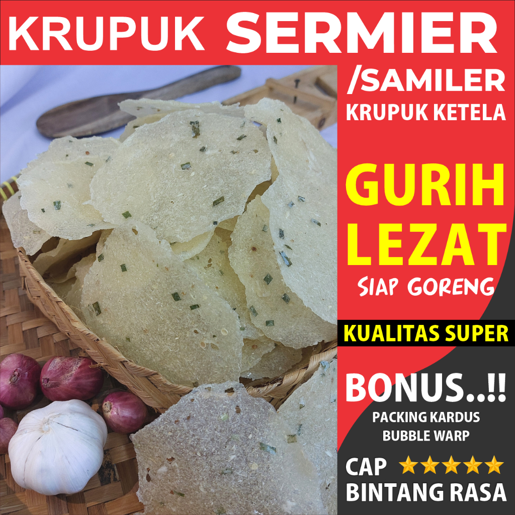 Jual KERUPUK SAMILER / KERUPUK SERMIER / KERUPUK SINGKONG / KERUPUK ...