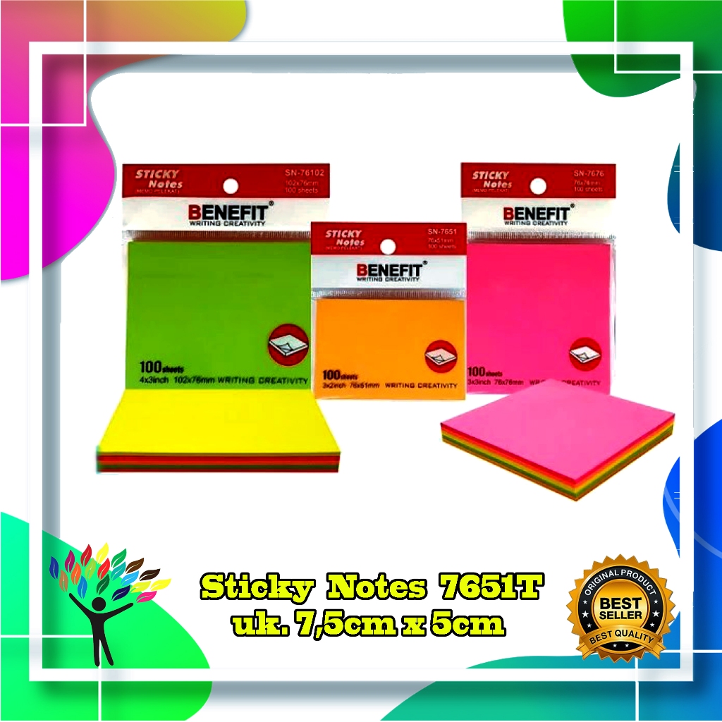 Jual Sticky Notes / Memo Stick Benefit | Shopee Indonesia