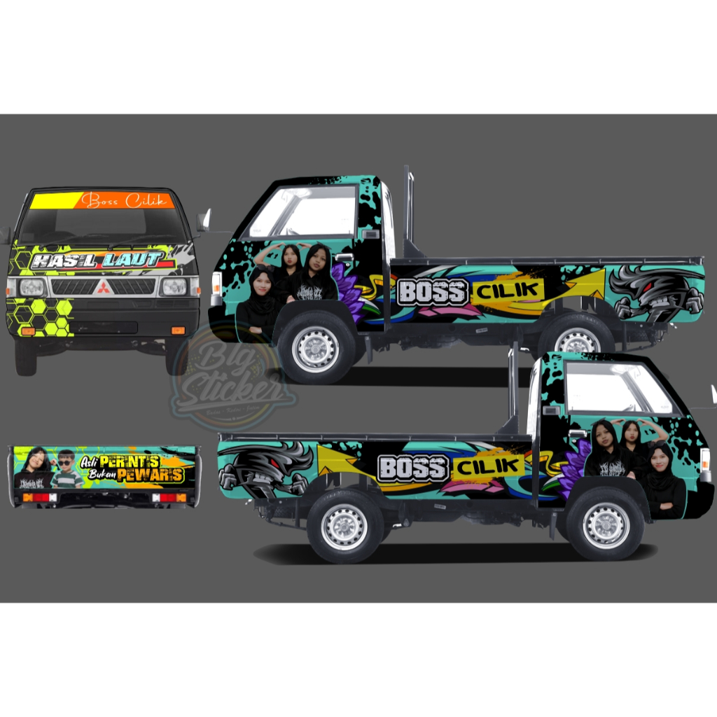 Jual STICKER MOBIL L300 PICK UP DECAL STICKER MOBIL FULLBODY TERBARU ...