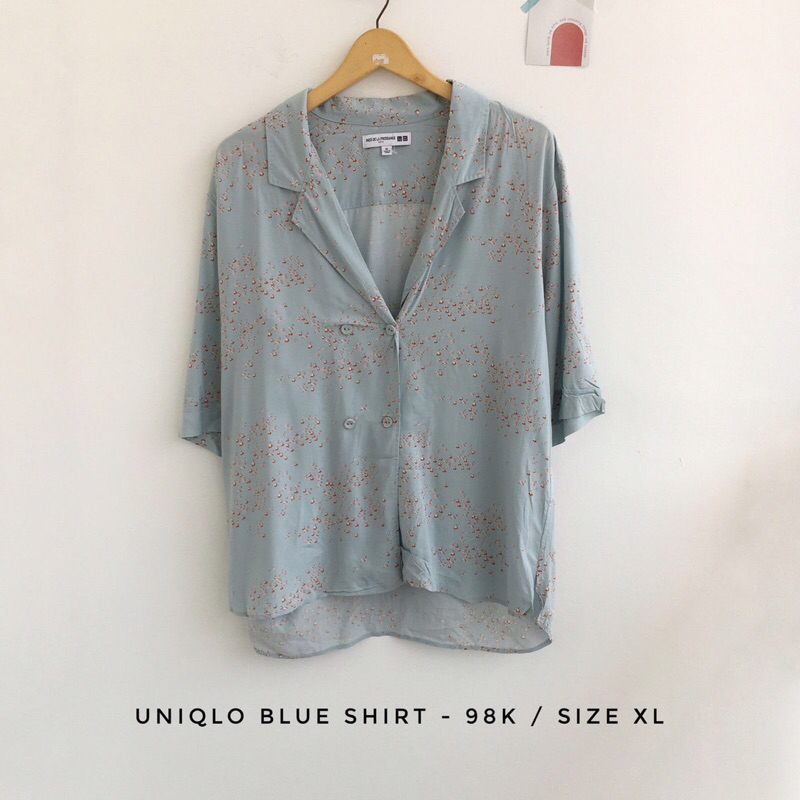 Jual UNIQLO BLUE SHIRT | Shopee Indonesia
