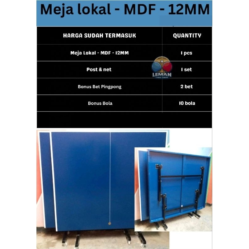 Jual Meja Lokal MDF 12mm / Meja Pingpong Tenis Meja | Shopee Indonesia