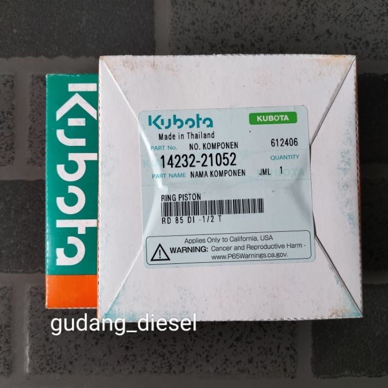 Jual Kubota Ring Seher/Ring Piston RD85 DI.1/2 (S) dan (T) Original | Shopee Indonesia