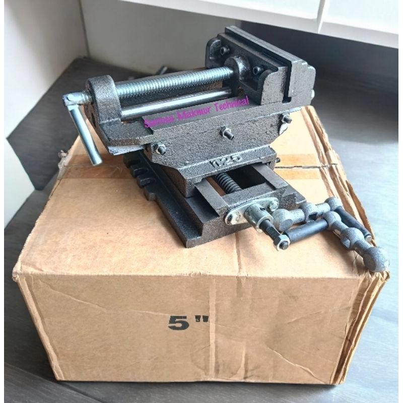 Jual 5" Bais Ragum Meja Besi Catok Paron Duduk Silang Cross Bench Vice ...