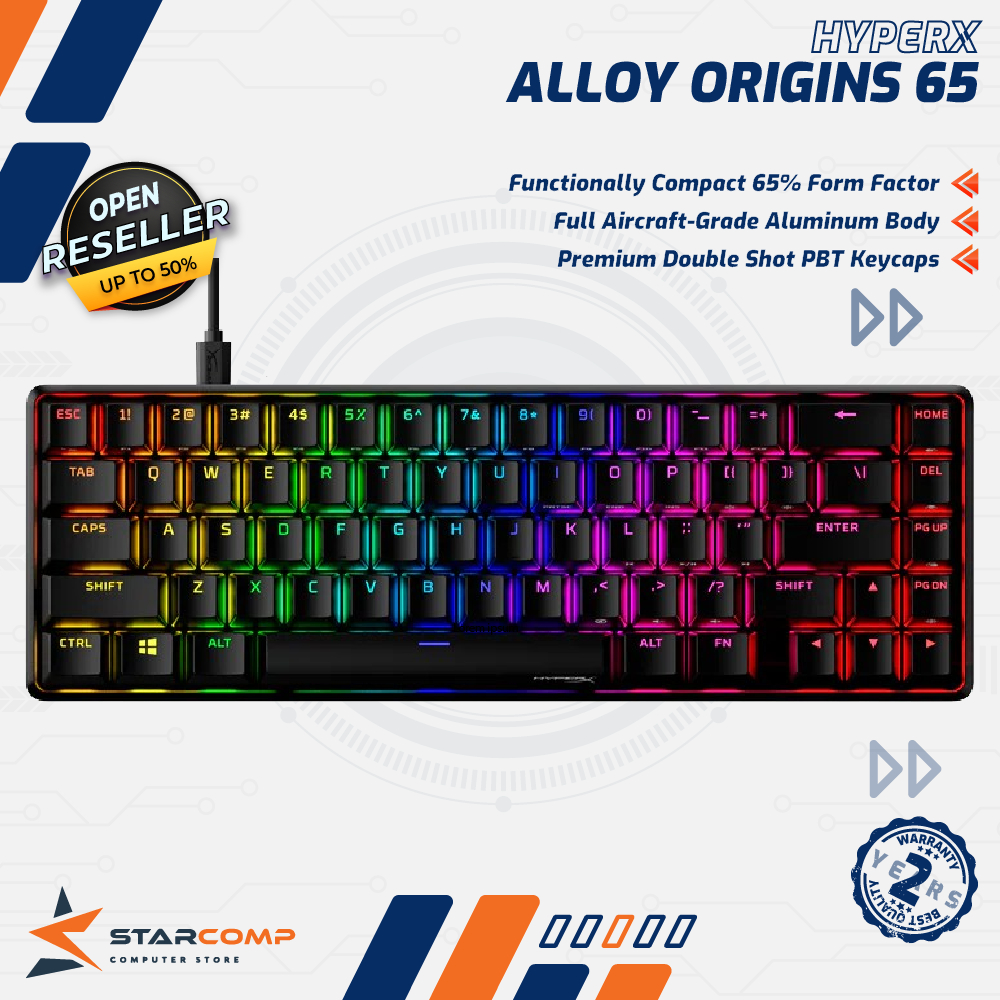 Jual HyperX Alloy Origins 65 Percent Mechanical Gaming Keyboard ...