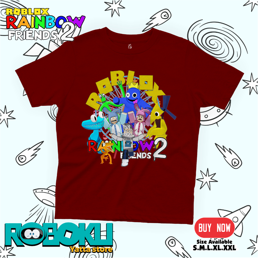Jual ROBOKU Baju Kaos Anak Roblox Rainbow Friend Chapter 2 1-10 Thn ...