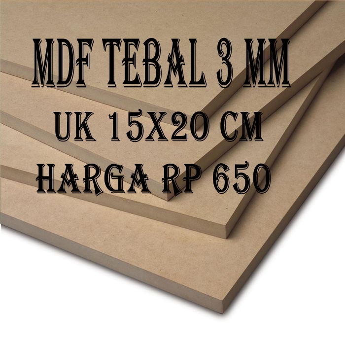 Jual PAPAN MDF 3mm Ukuran 15x20 cm | Shopee Indonesia