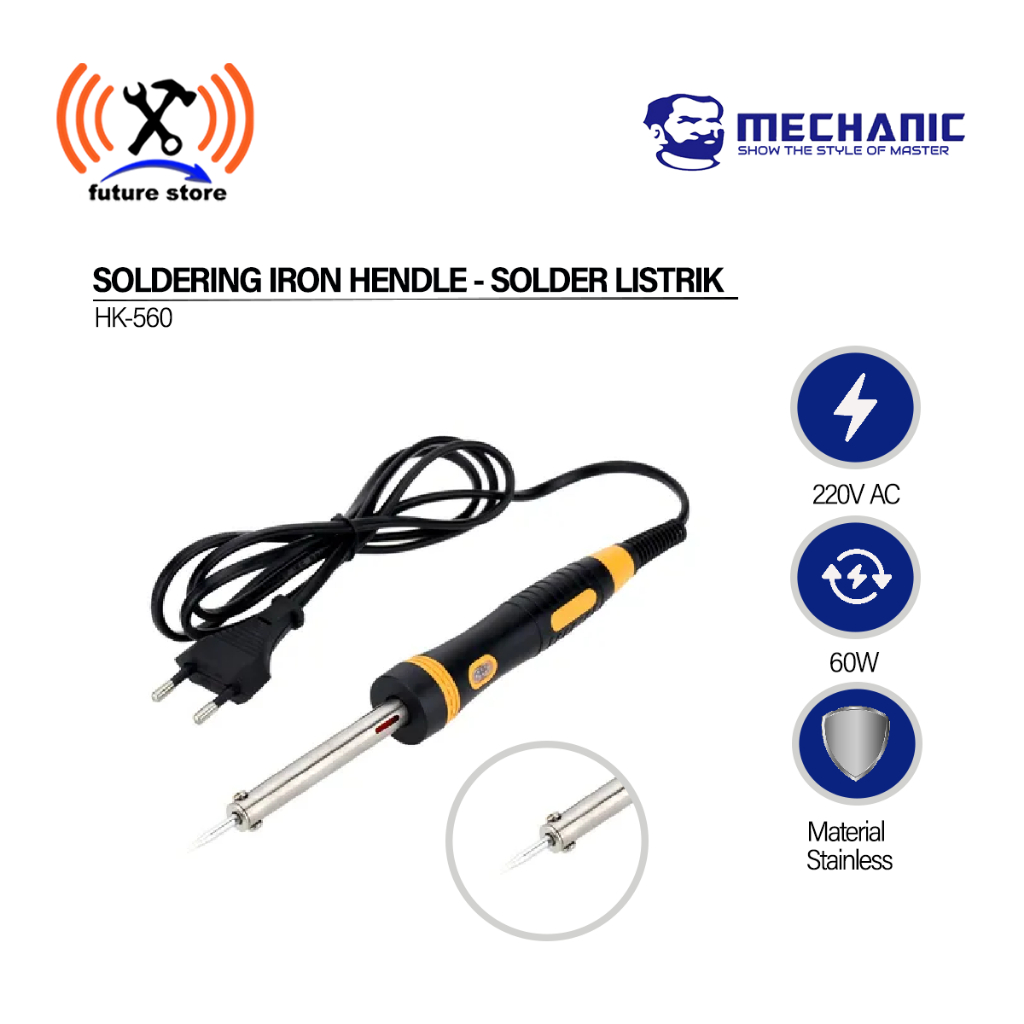 Jual MECHANIC HK-560 60W SOLDER TANGAN SOLDERING IRON SOLDER LISTRIK SOLDER LAS BESI ORIGINAL ...