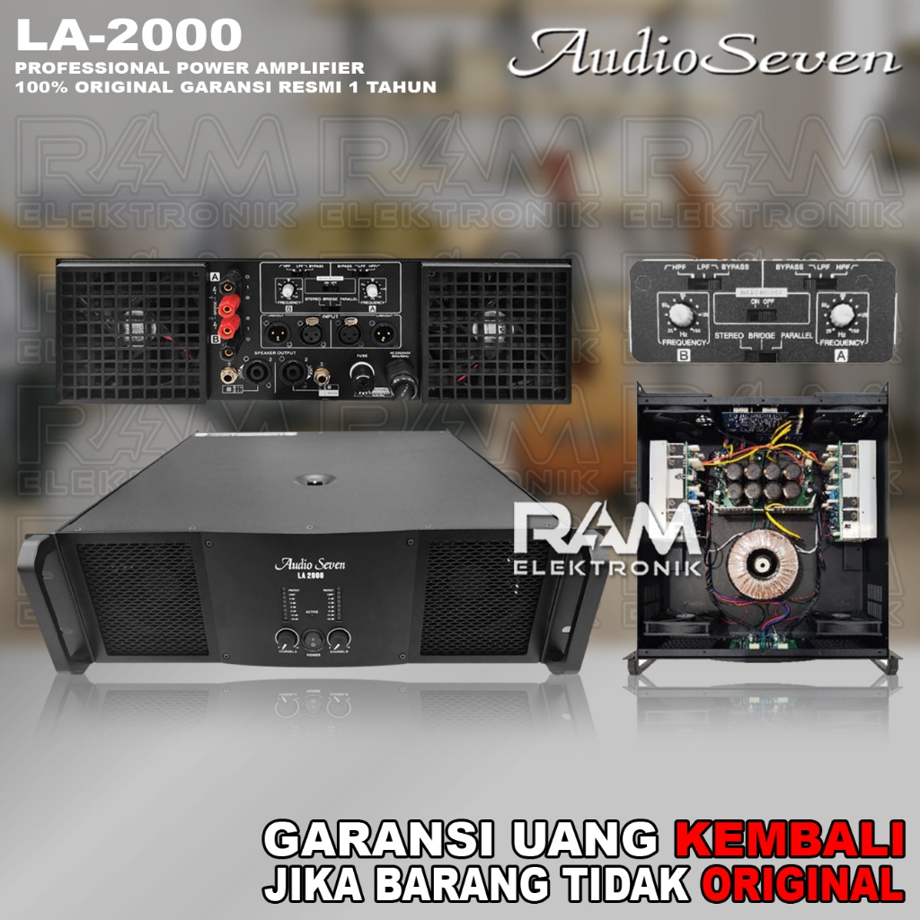 Jual Power Amplifier 2 Channel AUDIO SEVEN LA2000 | LA 2000 Class AB ...