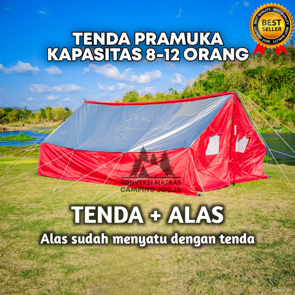 Jual Tenda Regu Pramuka Kapasitas 8 Sampai 12 Orang + ALAS | Shopee ...
