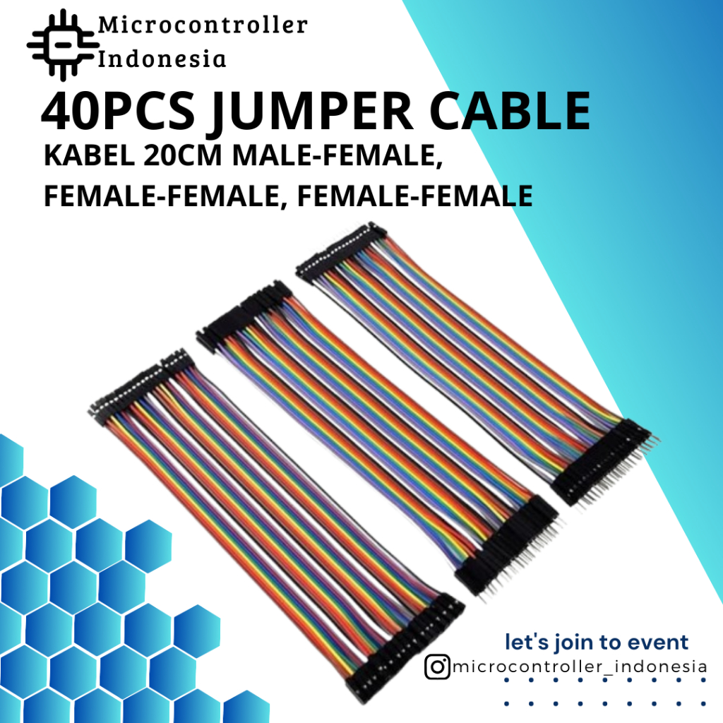 Jual 40PCS JUMPER CABLE KABEL 20CM | Shopee Indonesia