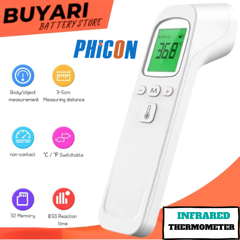 Jual Thermometer Digital/ Termometer/ Thermo/ Thermogun Infrared - Alat Cek Suhu Badan PHICON ...