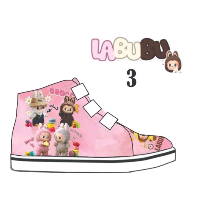 Jual Sepatu anak karakter LABUBU 3 | Free cetak nama & foto | Shopee ...