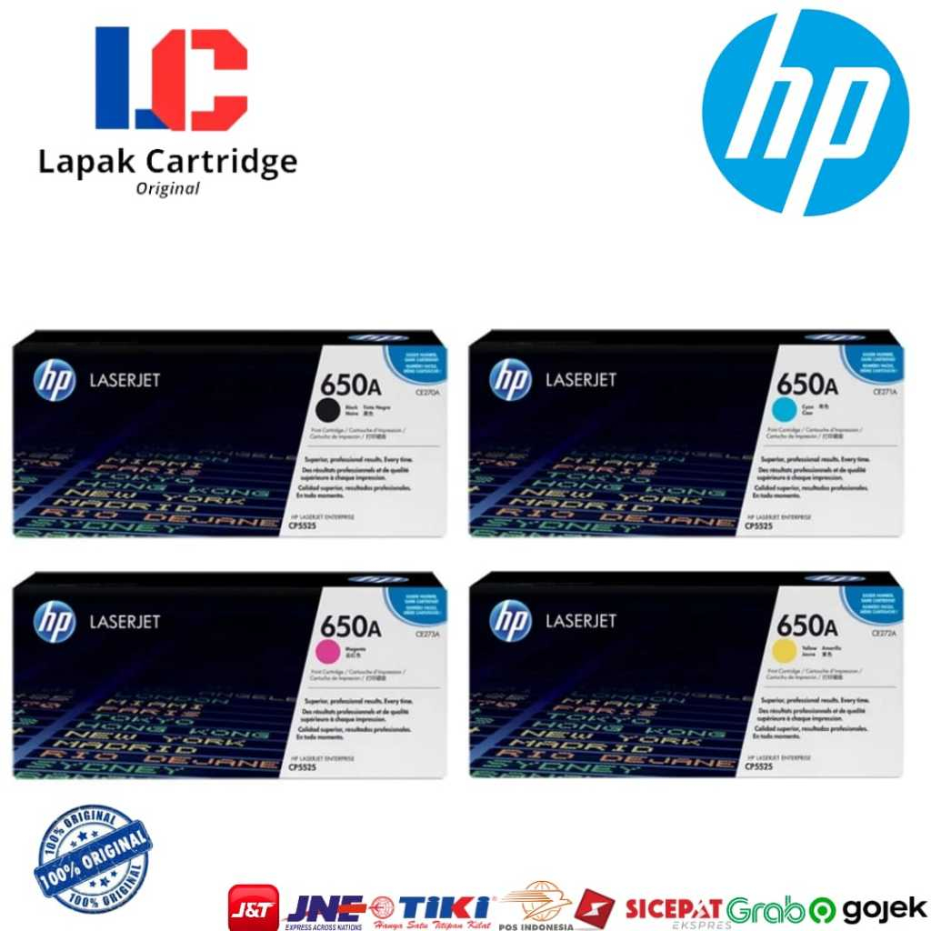 Jual Toner HP 650A Black & Colors Original Laserjet | Shopee Indonesia