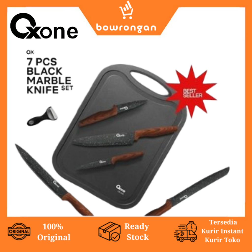 Jual Oxone Black Marble Knife Set / Pisau Dapur OX-605 OX605 | Shopee Indonesia
