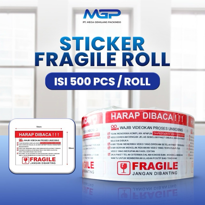 Jual Stiker Label Fragile | Label Stiker Video Unboxing | Fragile ...